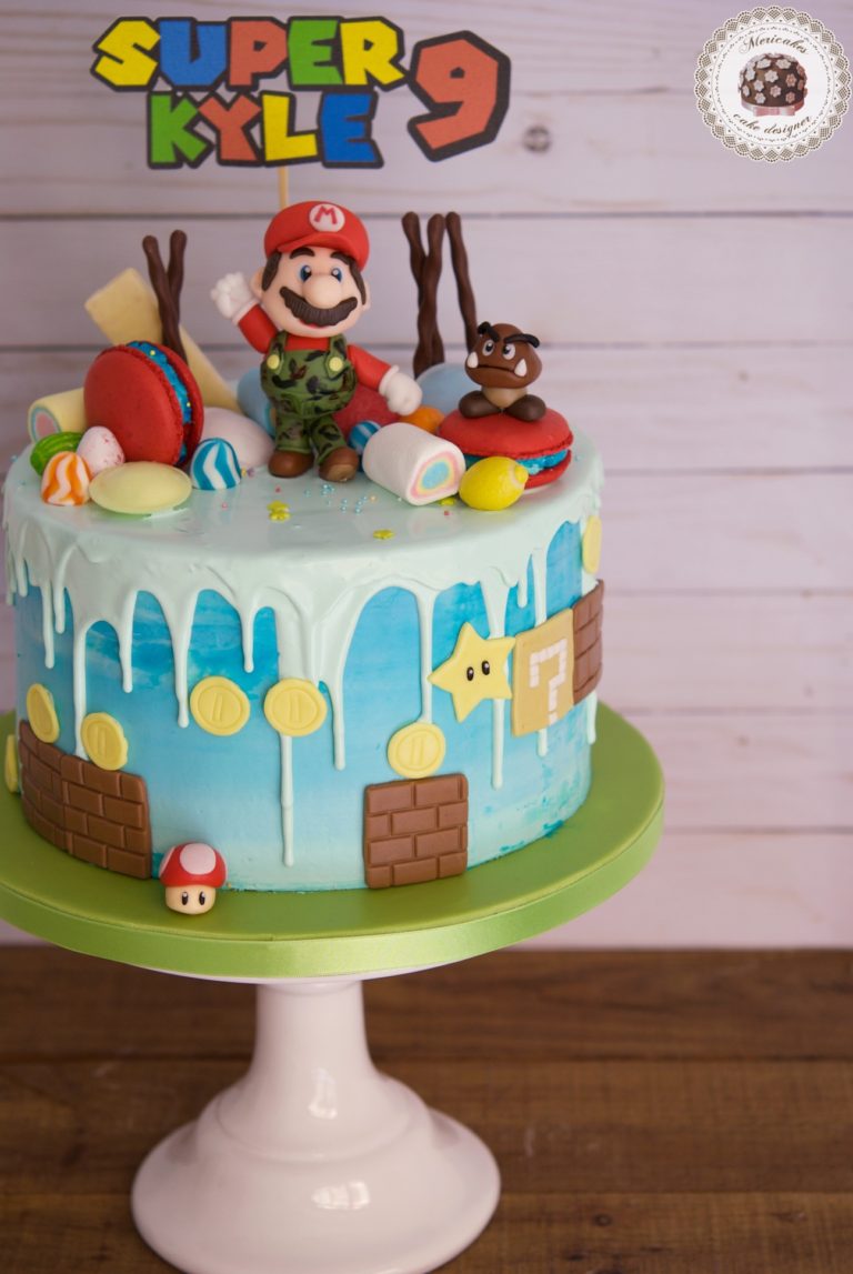 Tarta Super Mario, cake mario bros, gamers, drip cake, tartas decoradas ...