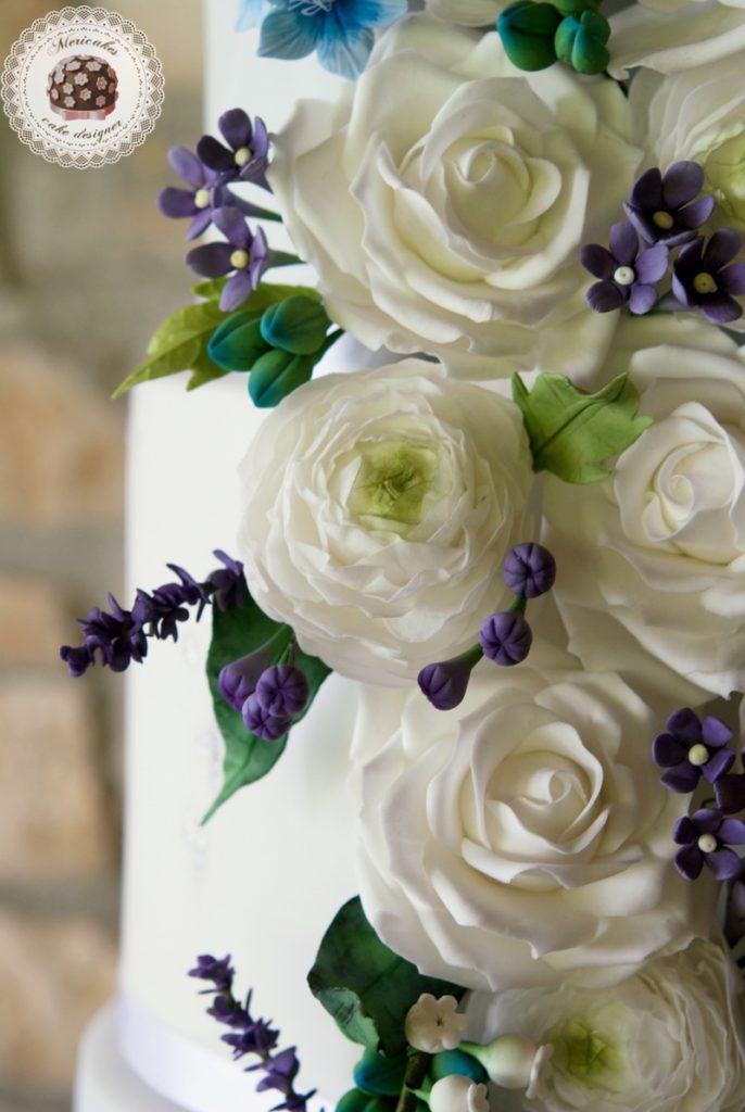 Marble and Blossom Wedding Cake - Tarta de Boda